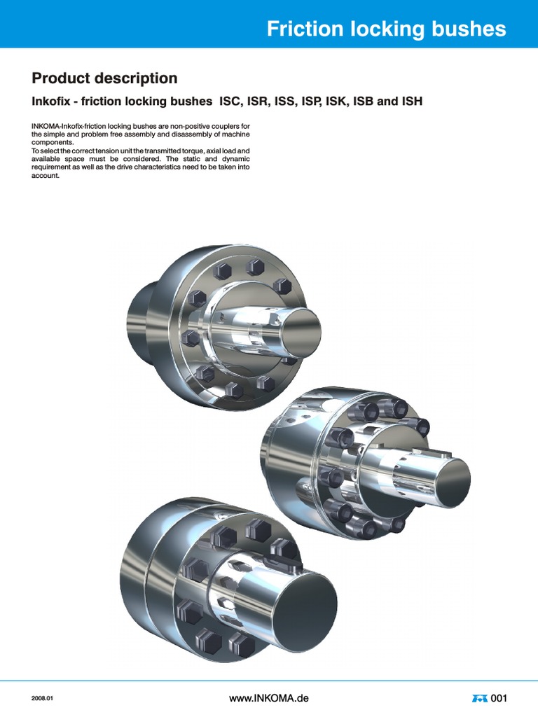 Inkoma Friction Locking Bushes | PDF | Screw | Engineering Tolerance
