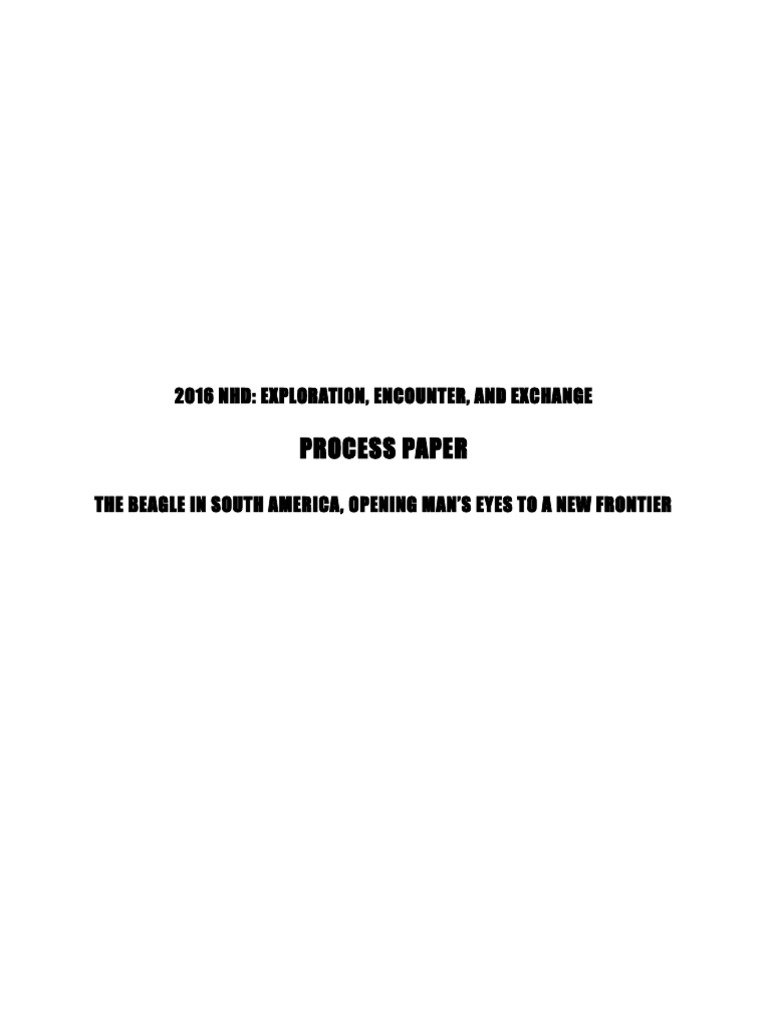 Process Paper 2016 NHD Exploration Encounter And Exchange PDF