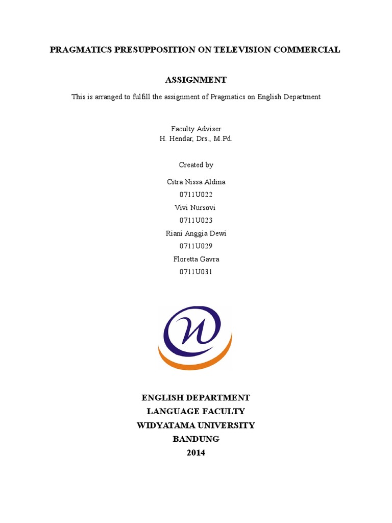 Pragmatics Presupposition | PDF | Advertising | Truth