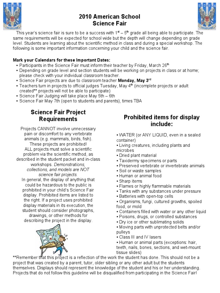 Science Fair Parent Information | PDF | Biology
