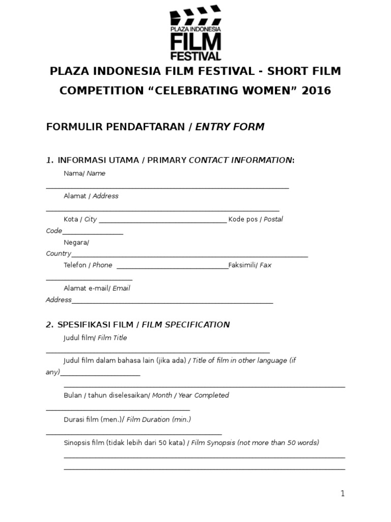 Form Short Film Competition | PDF