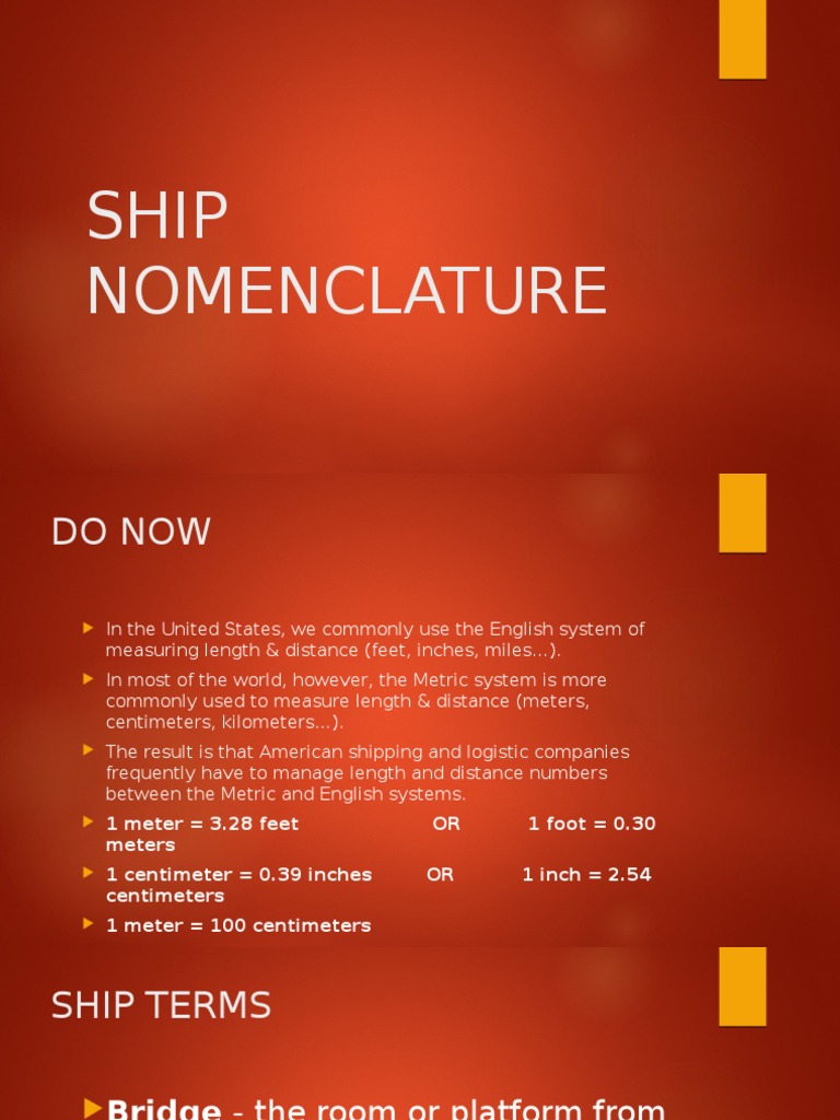 Ship Nomenclature | PDF | Ships | Watercraft