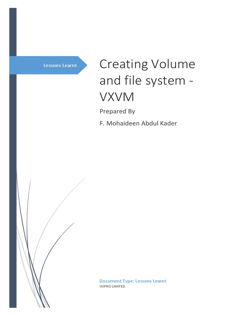 VXVM Creating Volume and File System | PDF | File System | Computer ...
