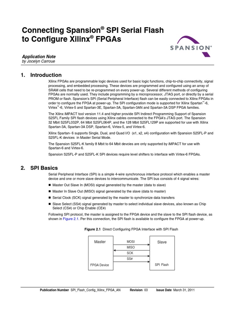 SPI Flash Config Xilinx FPGAs | PDF | Field Programmable Gate Array | Flash Memory