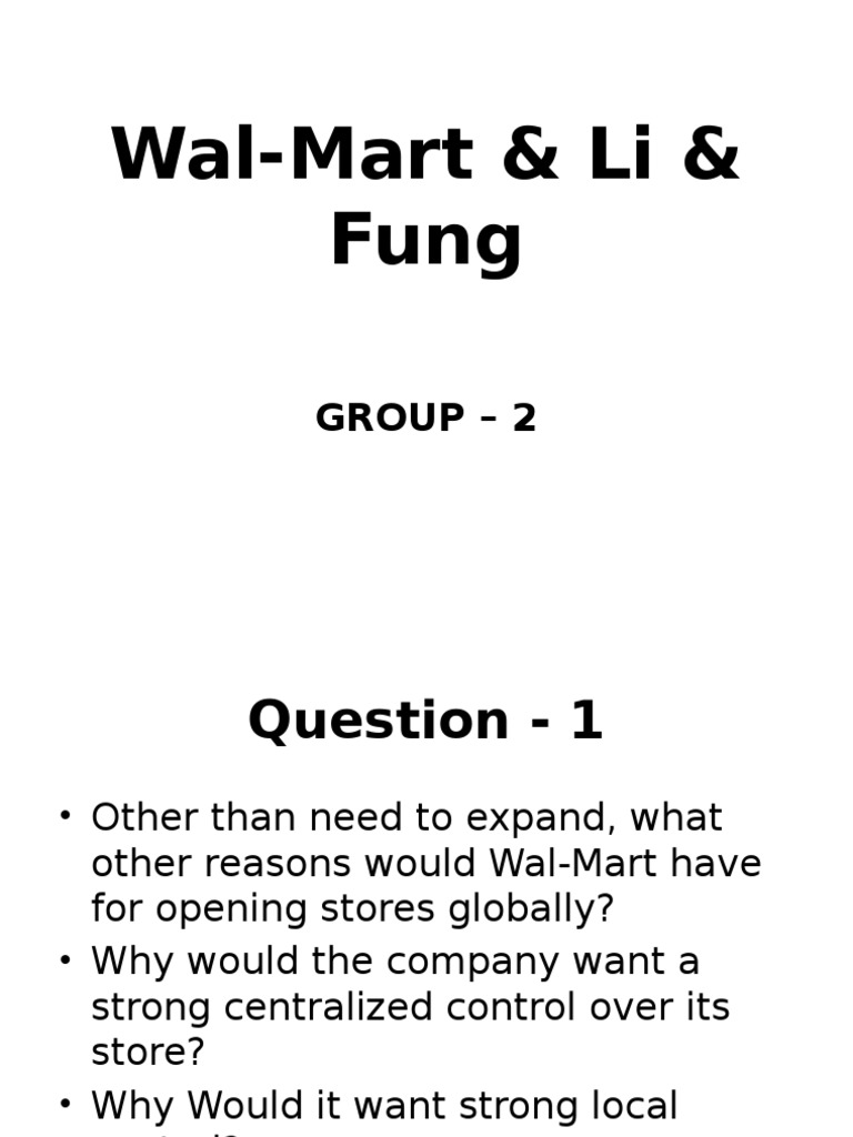 Wal-Mart & Li & Fung | PDF | Walmart | Supply Chain