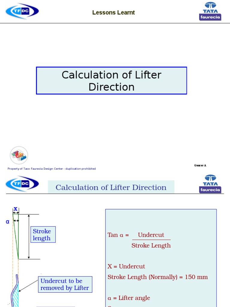 Calculation of Lifter Direction - Gaurav | PDF | Nature