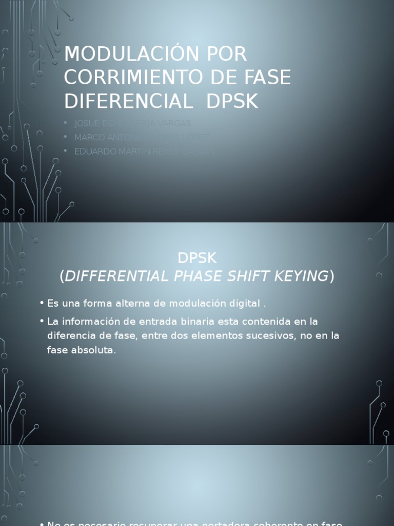 Modulación DPSK: Principios y Aplicaciones | PDF | Modulación ...