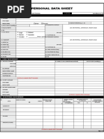 PDS CS Form 212 (Revised 2005) Personal Data Sheet | PDF | Government ...