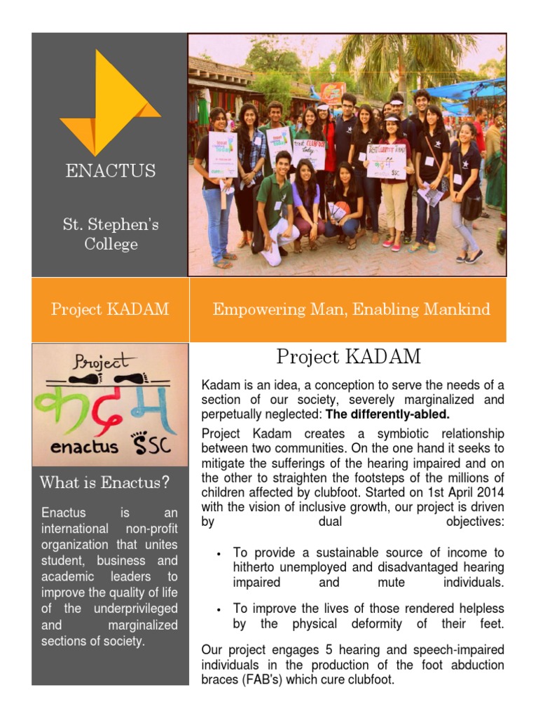 Enactus: Project KADAM | PDF | Disability | Rupee