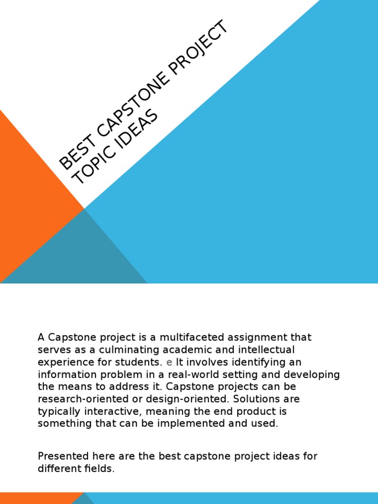 Best Capstone Project Topic Ideas | PDF | Investing | Stocks