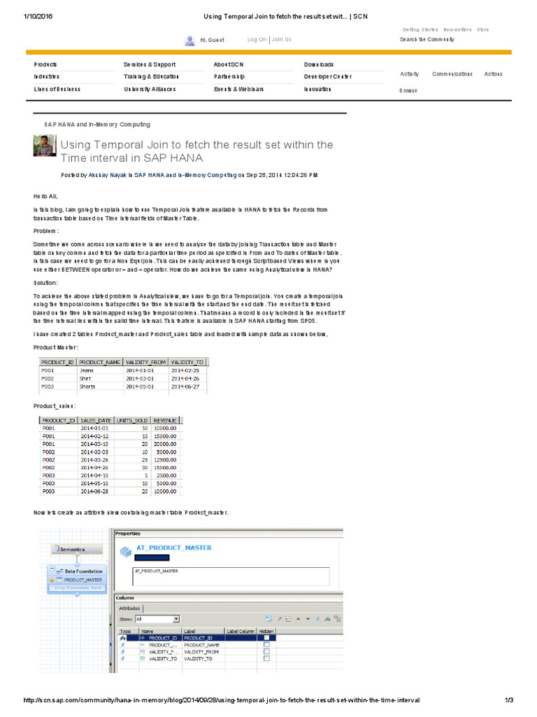 SAP Temporal Joins | PDF | Time | Information Retrieval