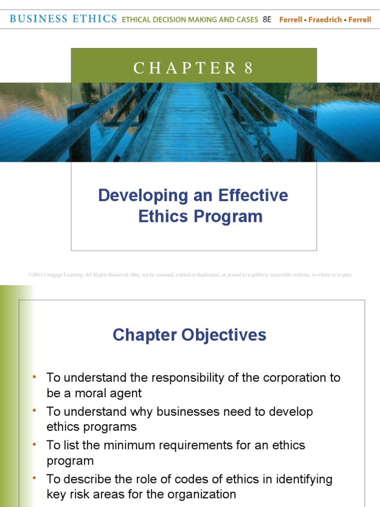 C H A P T E R 8: Developing An Effective Ethics Program | Download Free ...