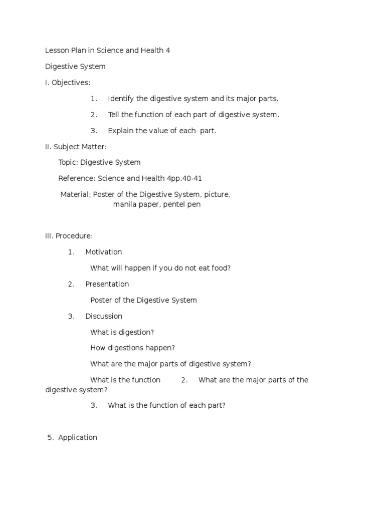 Lesson Plan in Science and Health 4 | PDF