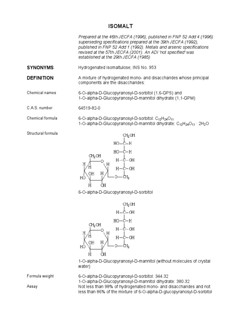 Isomalt | Thin Layer Chromatography | Solution