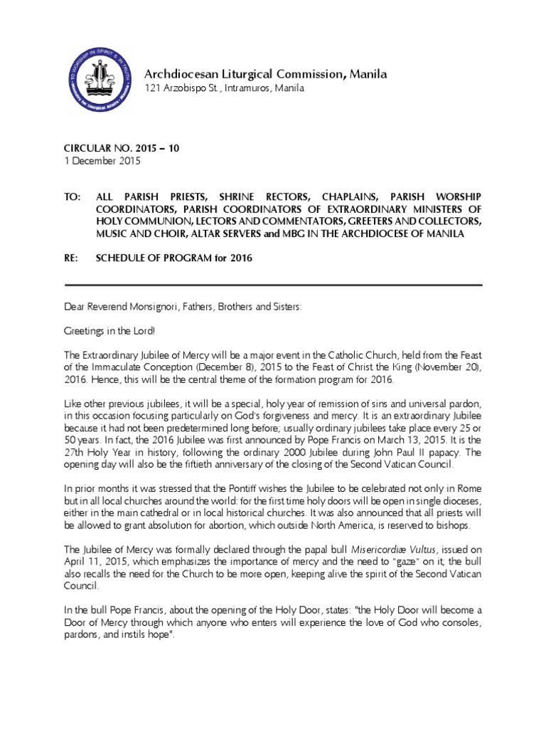 Archdiocesan Liturgical Commission, Manila | PDF | Chalcedonianism ...