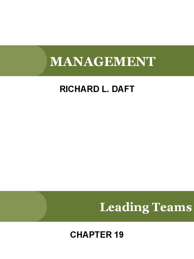 Management: Richard L. Daft | PDF | Negotiation | Action (Philosophy)