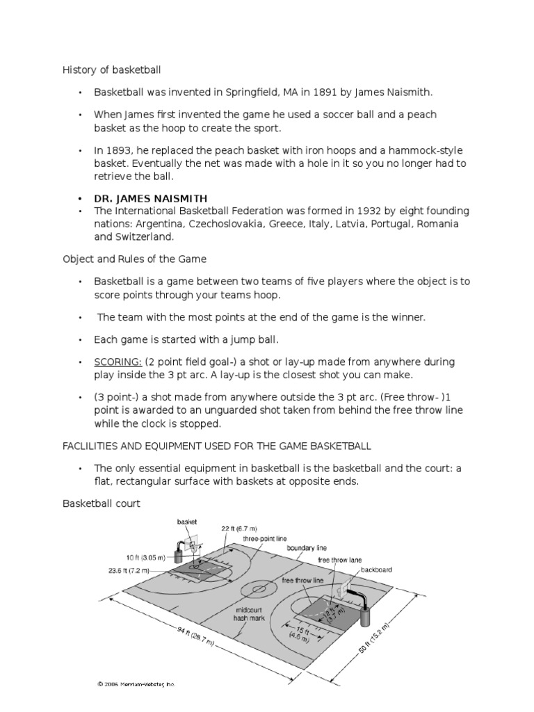 Dr. James Naismith | PDF | Basketball Positions | Rules