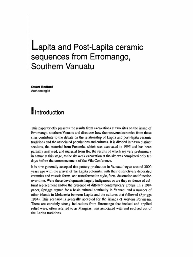 Ni-Vanuatu Lapita Pottery | PDF | Pottery | Nature