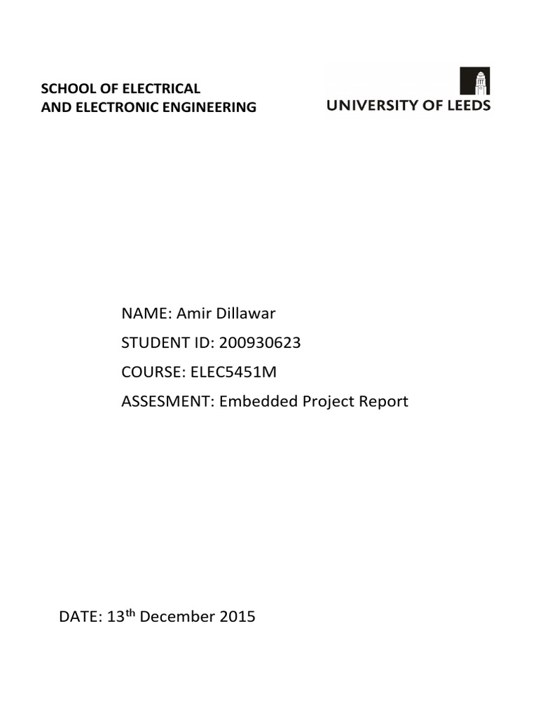 Embedded Systems Report | PDF | Central Processing Unit | Embedded System