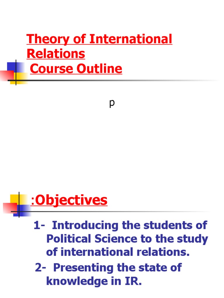 Theory of International Relations Course Outline | PDF | International ...