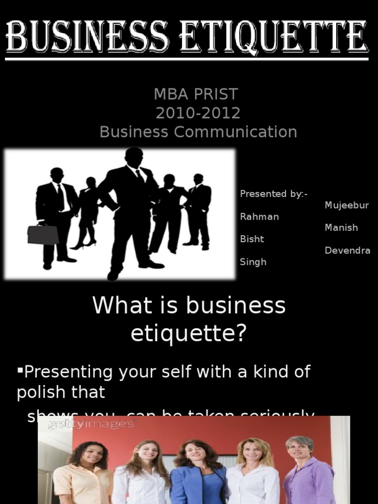 Essential Business Etiquette Guide | PDF | Career & Growth