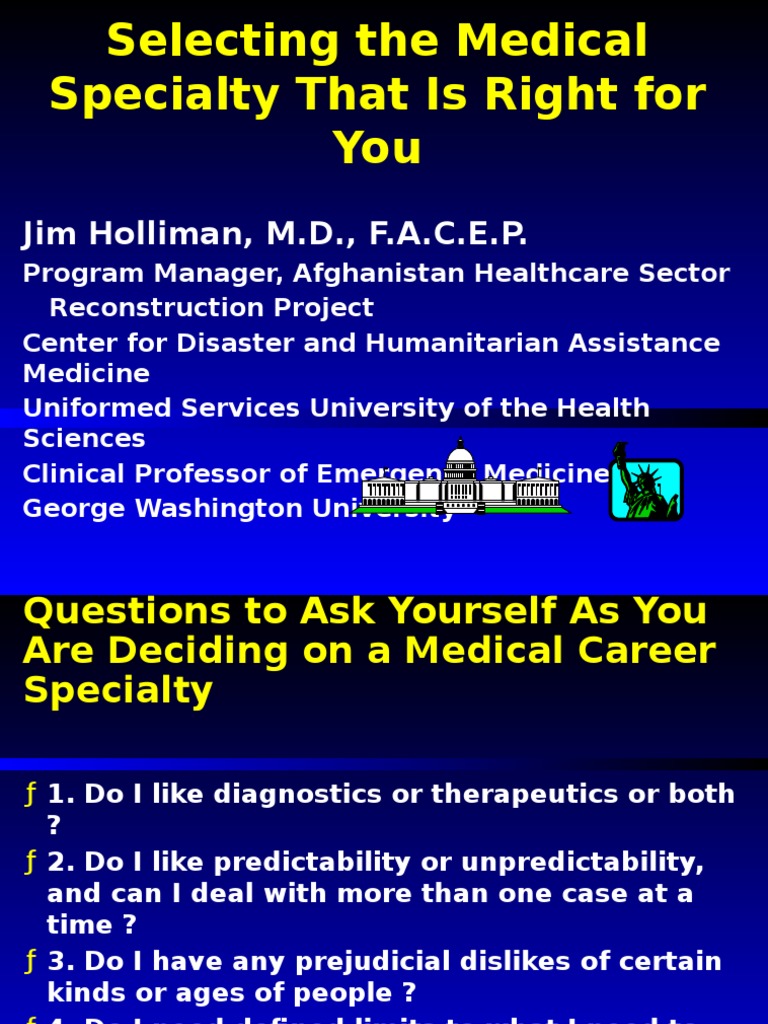 Medical Career Selection | PDF | Specialty (Medicine) | Residency ...