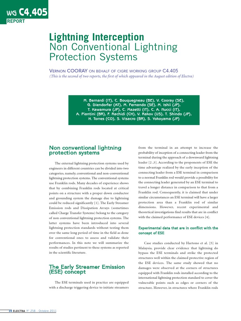 2011.10 Electra Report Non Conventional LPS | PDF | Lightning ...