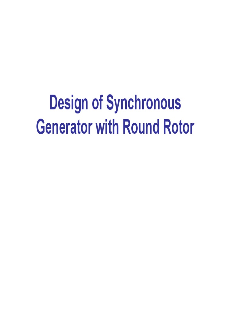 18 SG With Round Rotor Design | PDF | Physical Quantities | Quantity