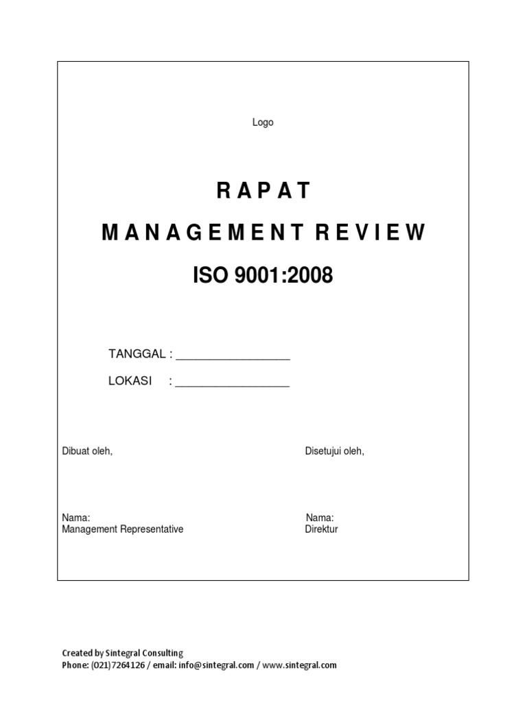 Laporan Management Review | PDF
