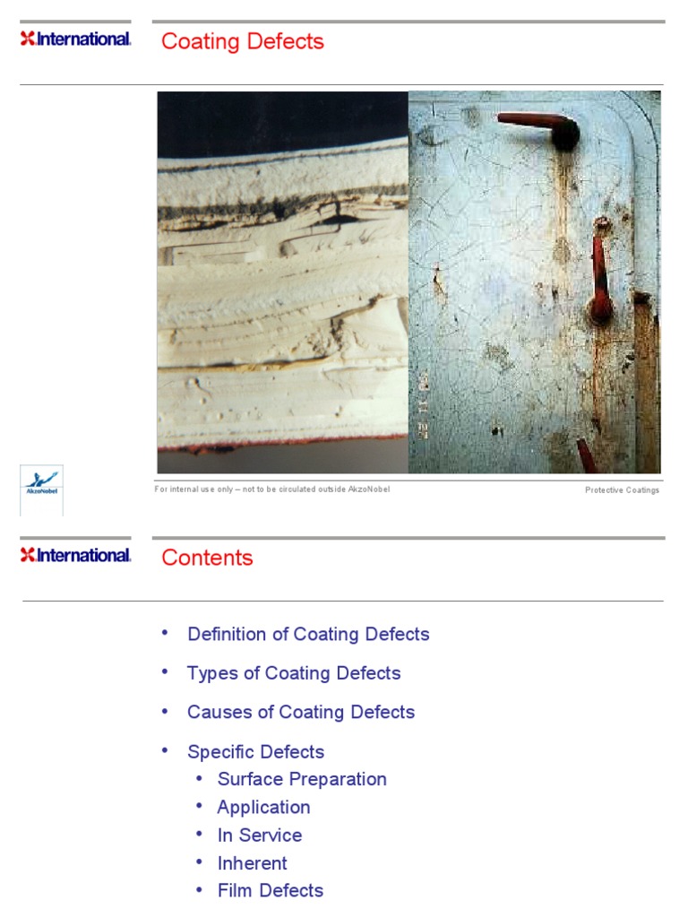 Coating Defects Overview and Causes | PDF