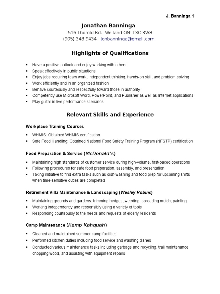Jon Banninga Resume 2015 | PDF | Schools | Business