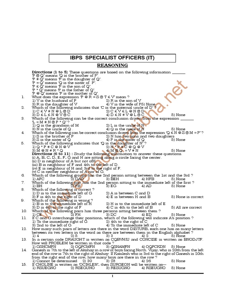 IBPS IT Officer Question Paper 2 | Download Free PDF | Health Care ...