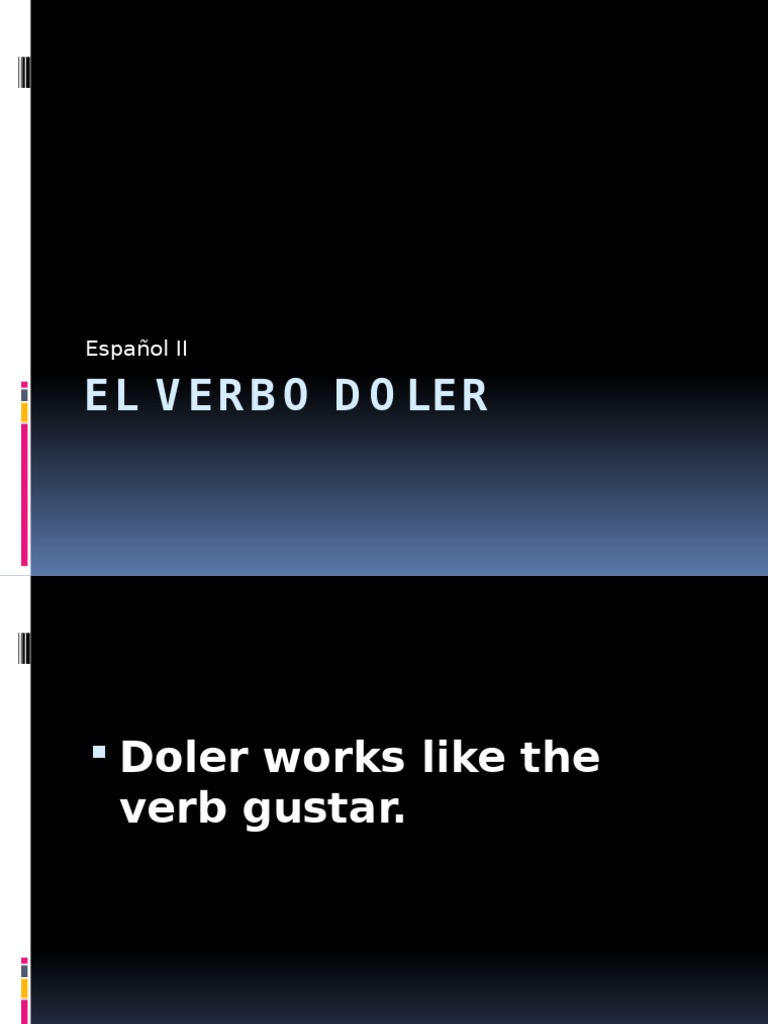 El Verbo Doler | PDF
