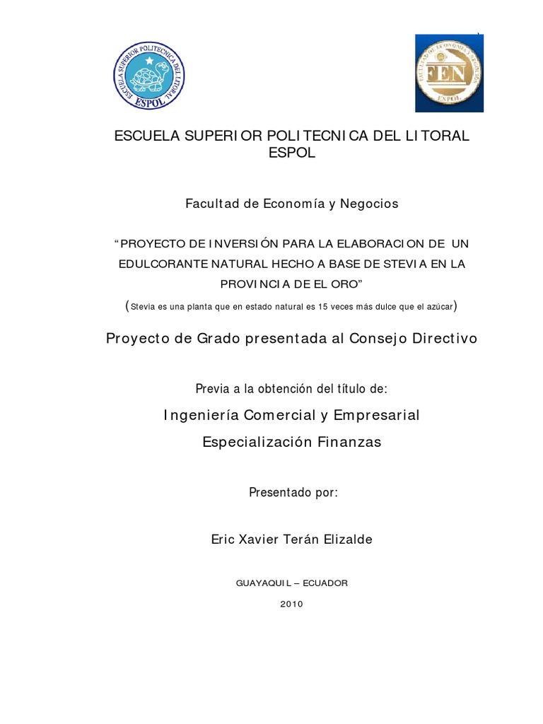 D-42688.pdf Stevia PDF | PDF | Negocios