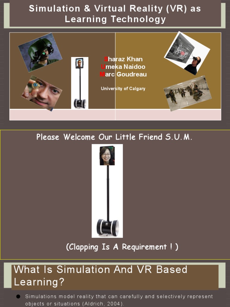 Simulation & Virtual Reality (VR) As Learning Technology | PDF ...