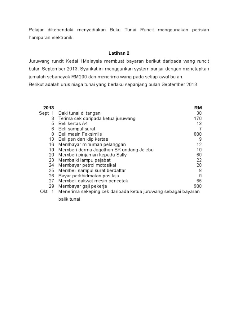 Latihan BTR Urus Niaga | PDF