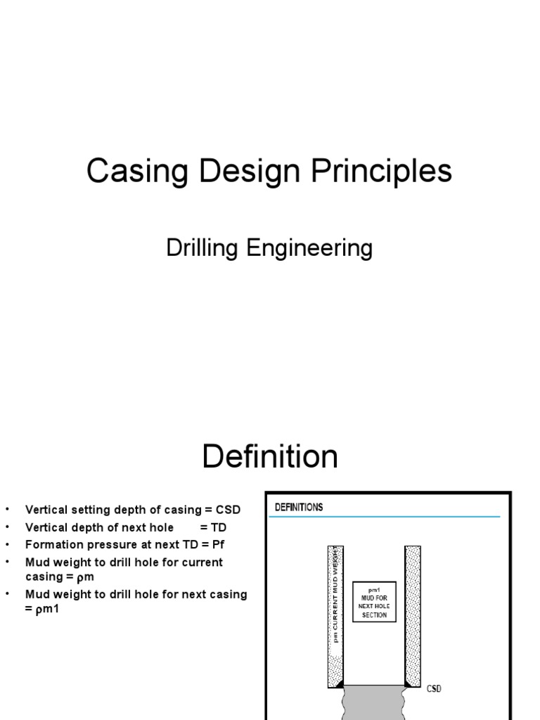 Drilling Casing Design Guide | PDF | Casing (Borehole) | Pressure