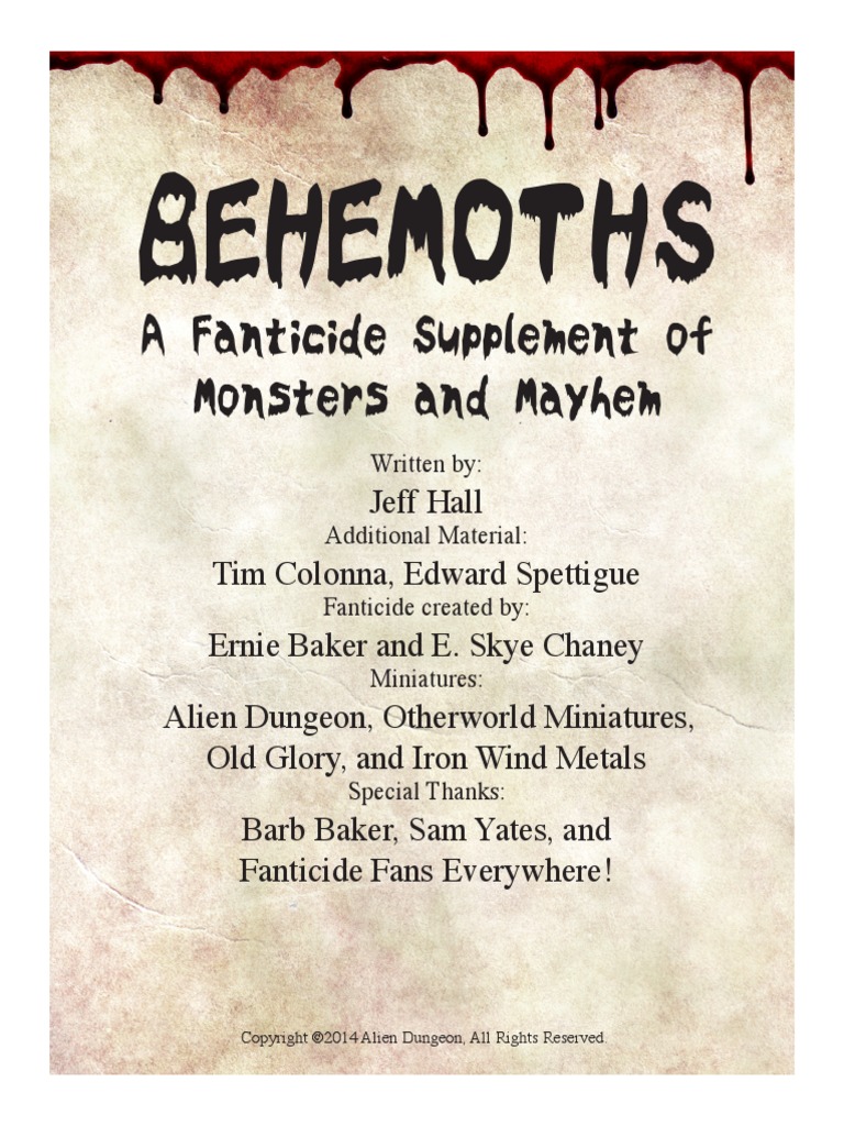 Behemoths | PDF | Dice | Dragon