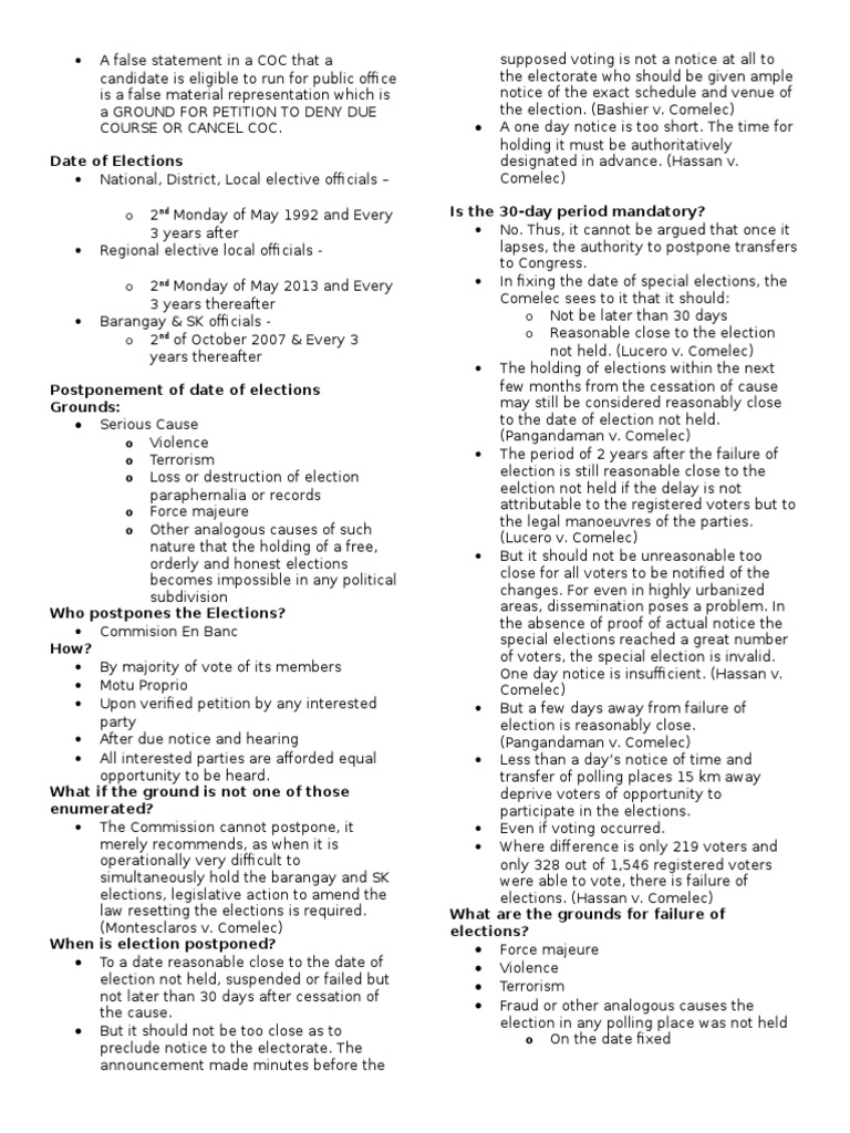 Election Notes From Slides USC Law | PDF | Absentee Ballot | Elections