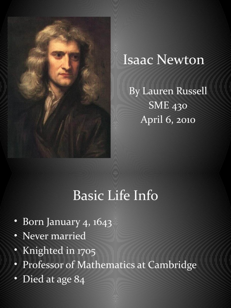 Isaac Newton: Life, Optics, and Laws | PDF