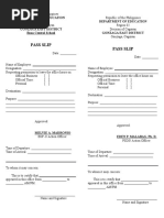 Pass Slip Template | PDF