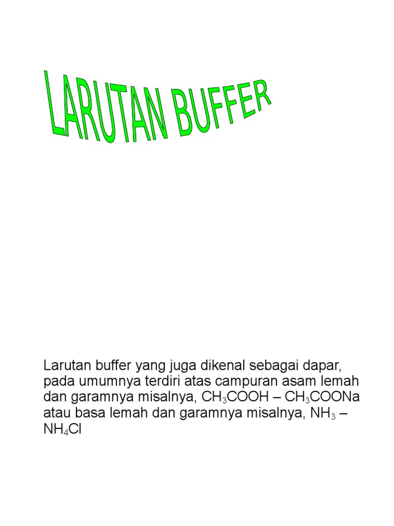 Larutan Buffer | PDF