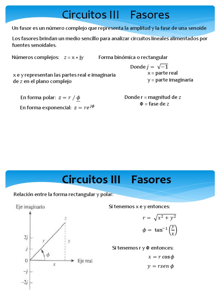 1 Fasores | PDF | Ingenieria Eléctrica | Física