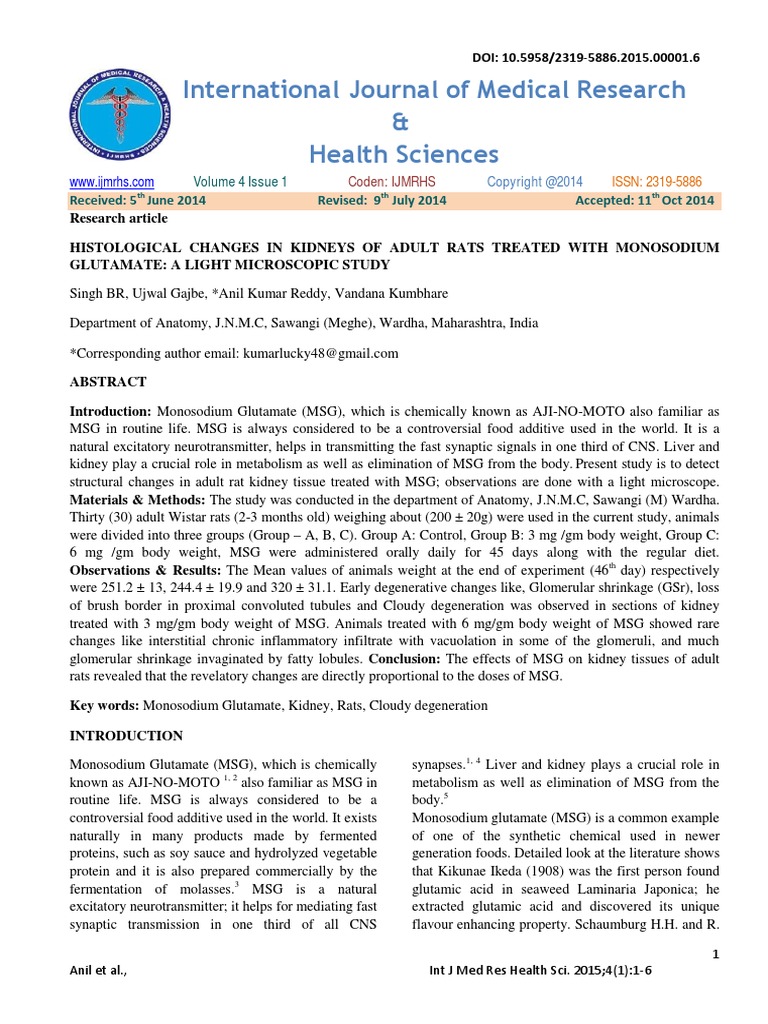 Ijmrhs Vol 1 Issue 1 | PDF | Surgery | Antibiotics