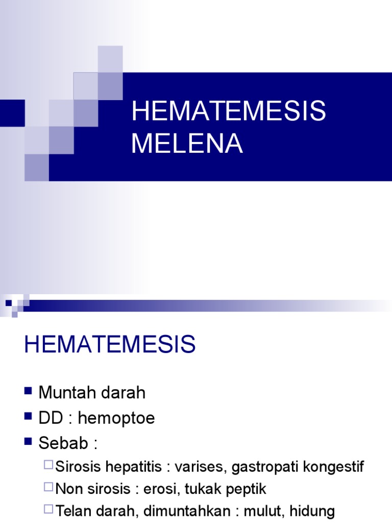 Hematemesis Melena
