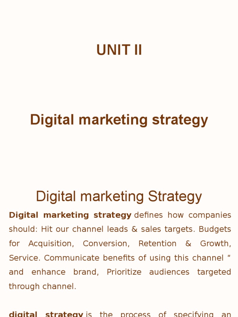 Digital Marketing Strategy | PDF