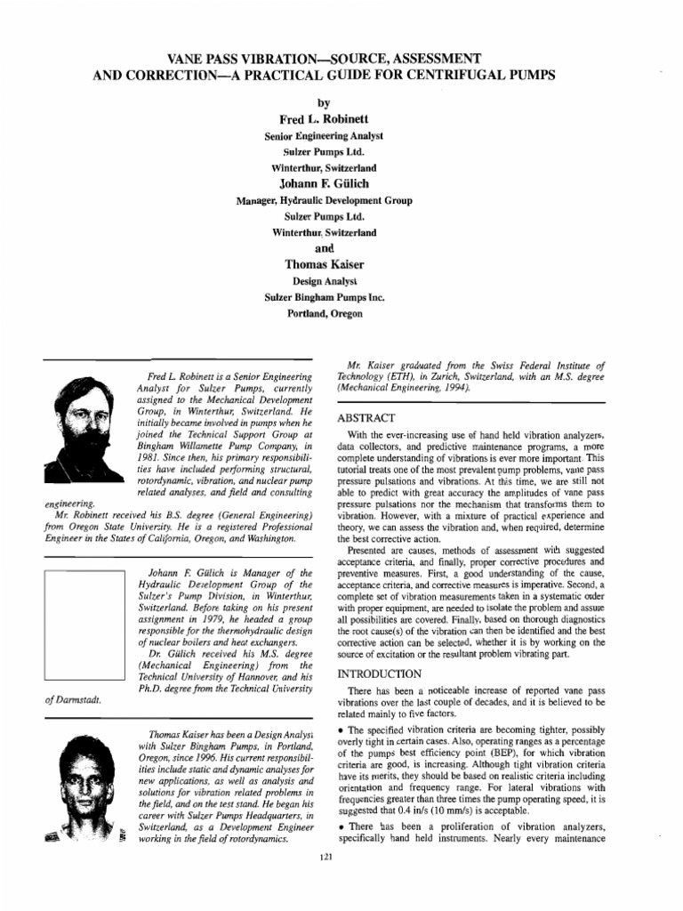Vane Pass Vibration - Source | PDF
