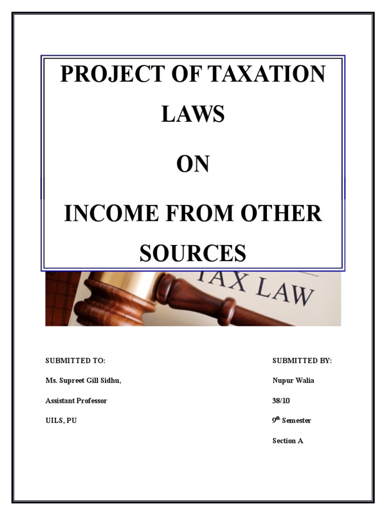 Income From Other Source | PDF | Dividend | Expense