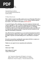 Request Letter For SOA | PDF