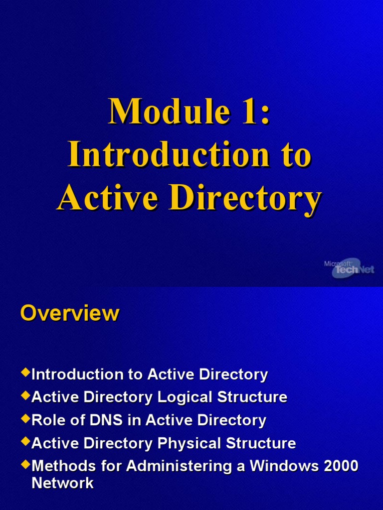 Introduction To Active Directory | PDF | Active Directory | Domain Name ... Introduction To Active Directory | PDF | Active Directory | Domain Name ...
